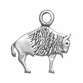 Sterling Silver Buffalo Charm Made in USA - LP1283