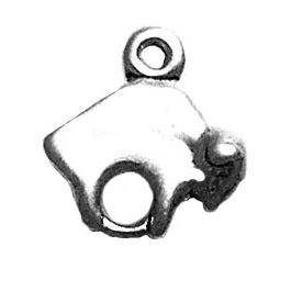 Sterling Silver Buffalo Charm Made in USA
