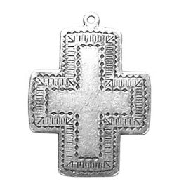 Sterling Silver Southwestern Cross Charm; Sunwest Silver Co Inc