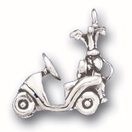 Sterling Silver Golf Cart Charm; Sunwest Silver Co Inc - LP3029