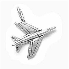 Sterling Silver Jet Plane Charm; Sunwest Silver Co Inc