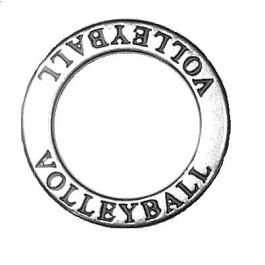 Sterling Silver Volleyball Affirmation; Sunwest Silver Co Inc - Volleyball