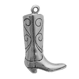 Sterling Silver Charms Cowboy Boot Charm
