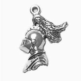 sterling silver knight charm