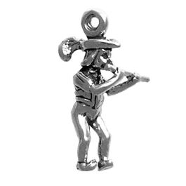 Sterling Silver Piper Piping Charm; Sunwest Silver Co Inc