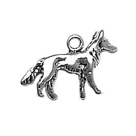 Sterling Silver German Shepherd Charm; Sunwest Silver Co Inc