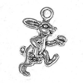 Sterling Silver Easter Bunny Charm; Sunwest Silver Co Inc