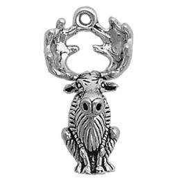 Sterling Silver Large Moose Charm; Sunwest Silver Co Inc