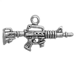 Sterling Silver Machine Gun Charm; Sunwest Silver Co Inc