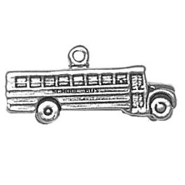 Sterling Silver School Bus Charm; Sunwest Silver Co., Inc.
