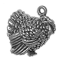 Sterling Silver Turkey Charm; Sunwest Silver Co., Inc.