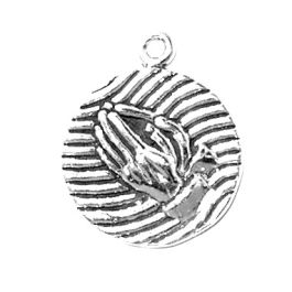Sterling Silver Praying Hands Charm; Sunwest Silver Co Inc