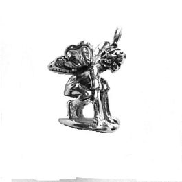 Sterling Silver Fairy Crouching Charm; Sunwest Silver Co Inc