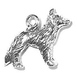 Sterling Silver Border Collie Charm Made in USA