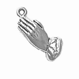 Sterling Silver Praying Hands Charm; Sunwest Silver Co Inc
