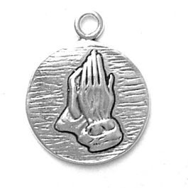 Sterling Silver Praying Hands Prayer Charm; Sunwest Silver Co Inc