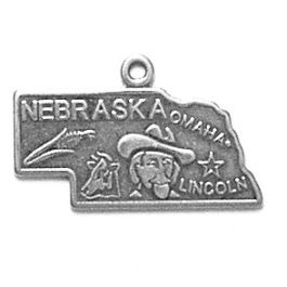 Sterling Silver Nebraska Charm; Sunwest Silver Co Inc